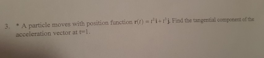Solved * A particle moves with position function r(t)tifj. | Chegg.com