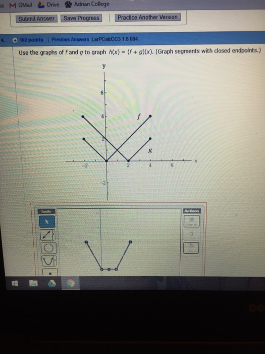 Solved Use the graphs of f and g to graph h(x) = (f + g((x). | Chegg.com
