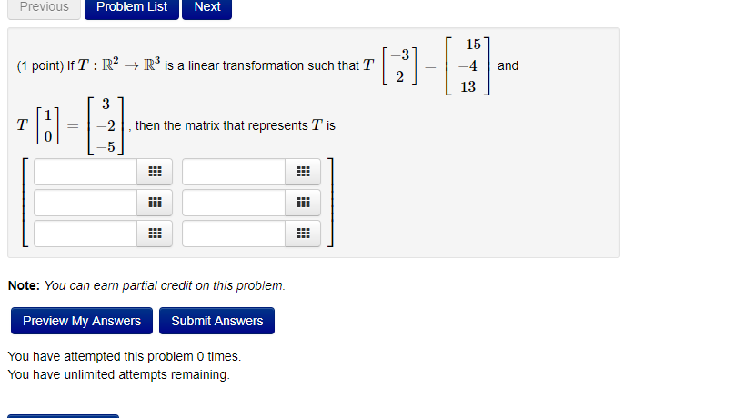 Solved If T: R^2 rightarrow R^3 is linear transformation | Chegg.com