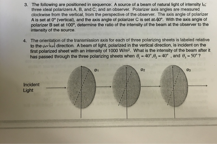 Solved The following are positioned in sequence: A source of | Chegg.com