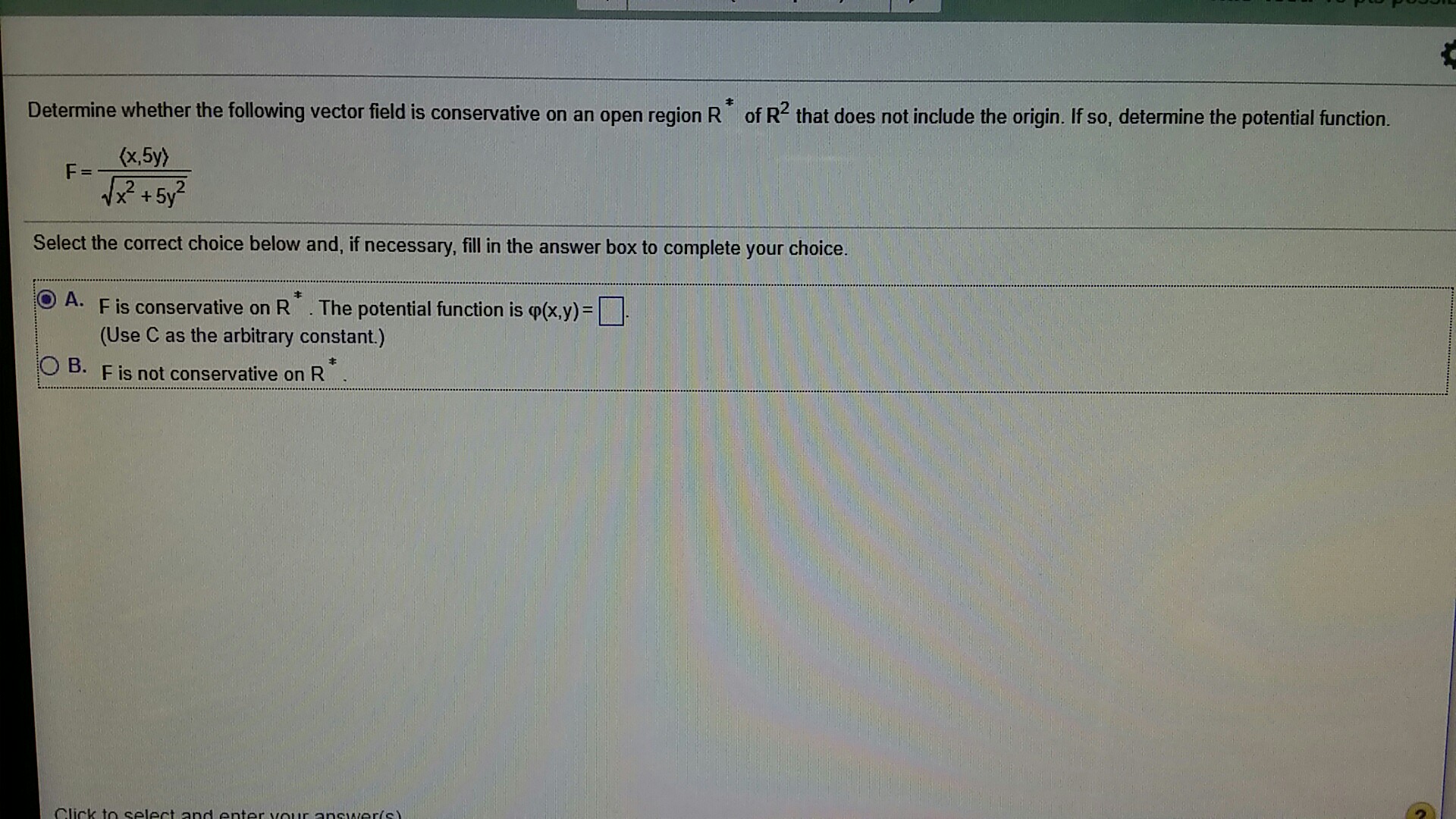 Solved Determine whether the following vector field is | Chegg.com
