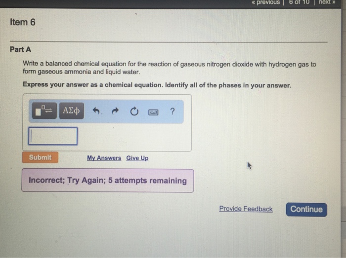 Solved Write a balanced chemical equation for the reaction | Chegg.com