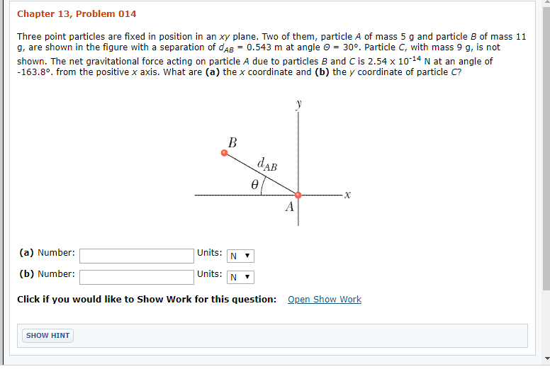 Solved Chapter 13, Problem 014 Three point particles are | Chegg.com