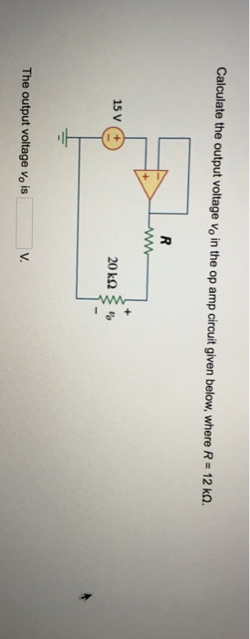 Solved Calculate the output voltage v_0 in the op amp | Chegg.com