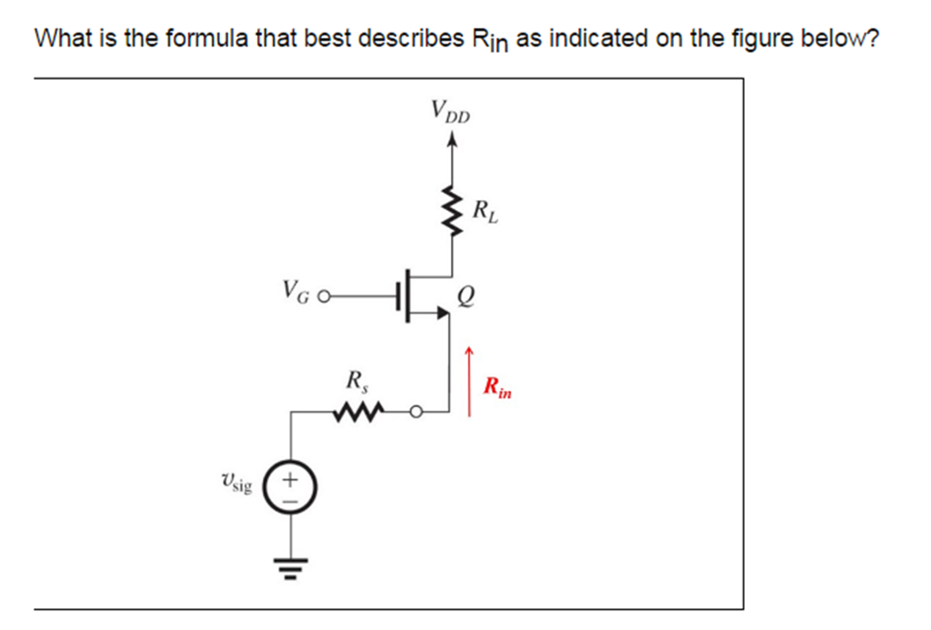 Solved What is the formula that best describes R_in as | Chegg.com