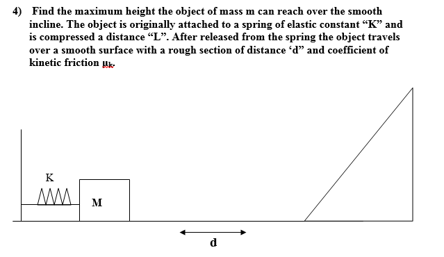 Solved Find the maximum height the object of mass m can | Chegg.com