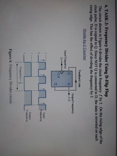 Solved 4. TASK-3: Frequency Divider Using D-Flip Flop The | Chegg.com
