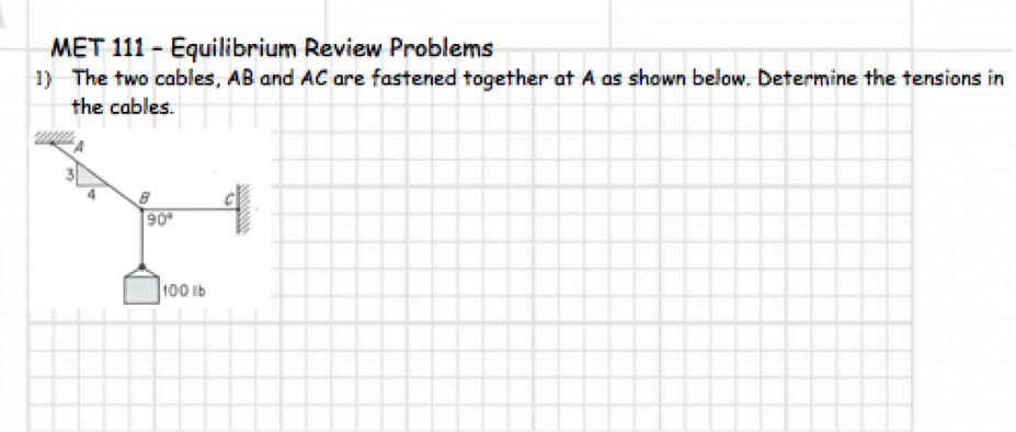 Solved The two cables, AB and AC are fastened together at A | Chegg.com