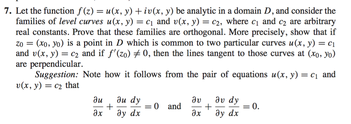 Solved Let the function f(z) = u(x, y) + iv(x, y) be | Chegg.com