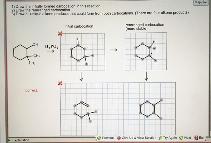 Solved Draw the initially formed carbocation in this | Chegg.com Solved Draw the initially formed carbocation in this | Chegg.com