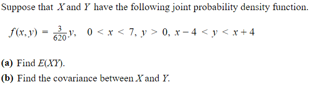 Solved Suppose that Xand Y have the following joint | Chegg.com