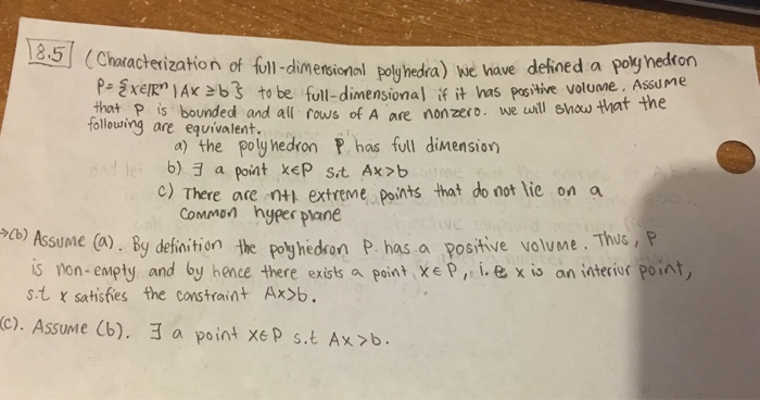 Solved We have defined a polyhedron P = {x belongs to R^n | | Chegg.com