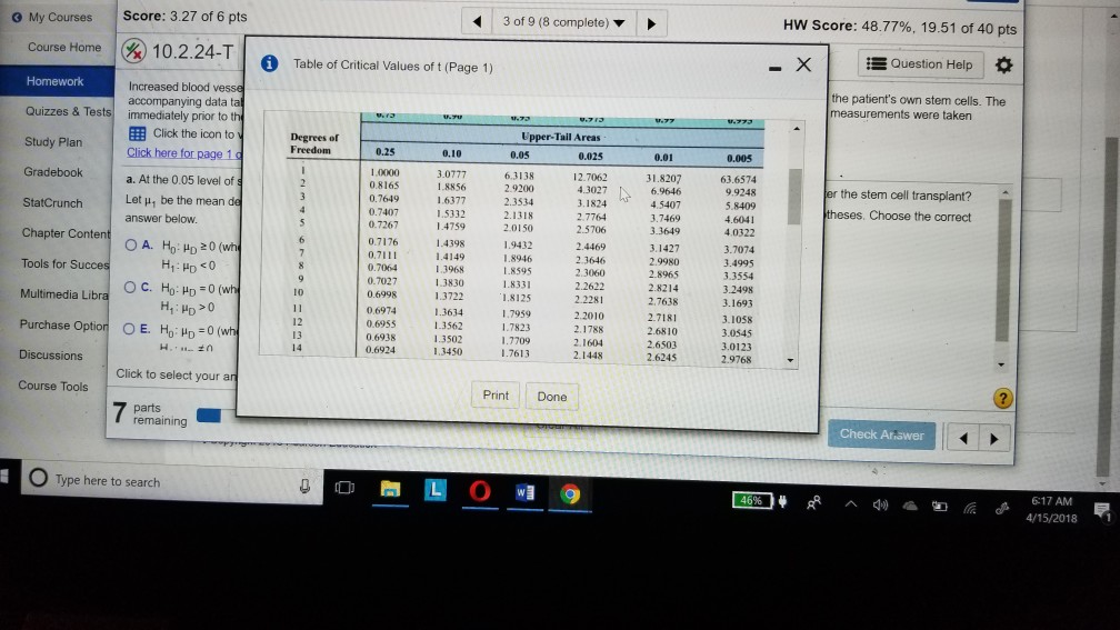 Statistics And Probability Archive | April 15, 2018 | Chegg.com