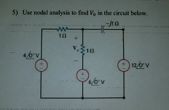 Solved Use nodal analysis to find V_0 in the circuit below. | Chegg.com