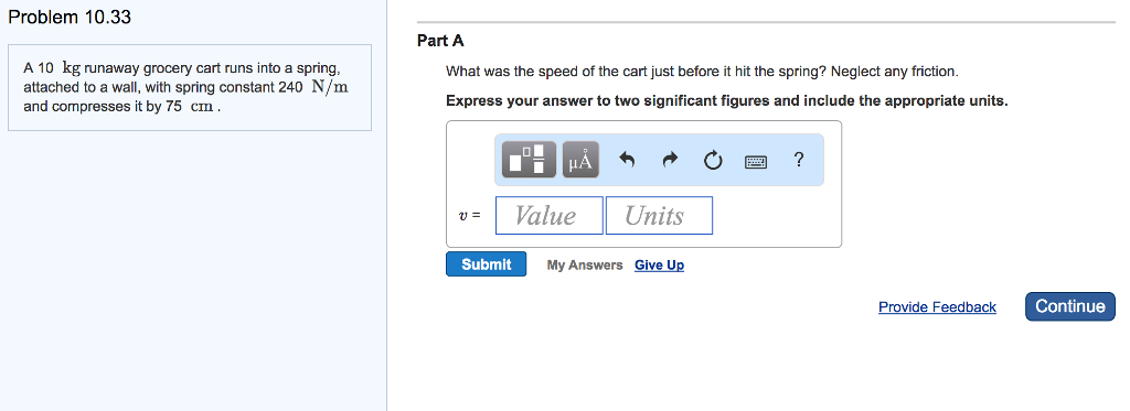 Solved Problem 10.33 Part A A 10 kg runaway grocery cart | Chegg.com