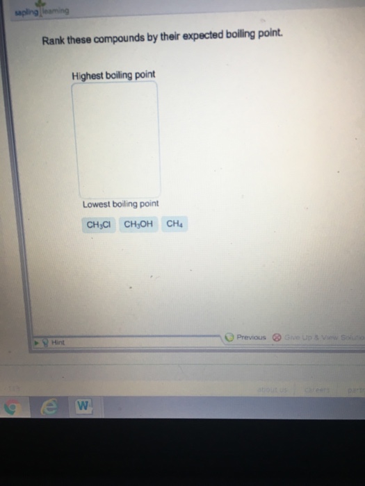 Solved Rank these compounds by their expected boiling point. | Chegg.com