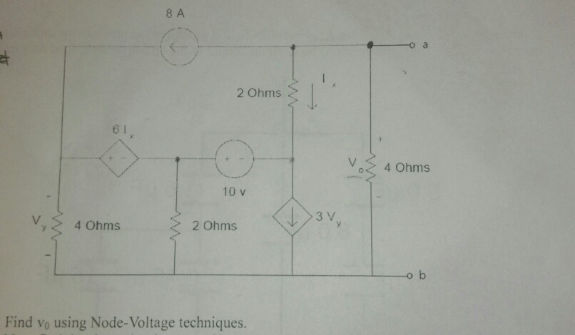 Solved Find v0 using Node-Voltage techniques. | Chegg.com