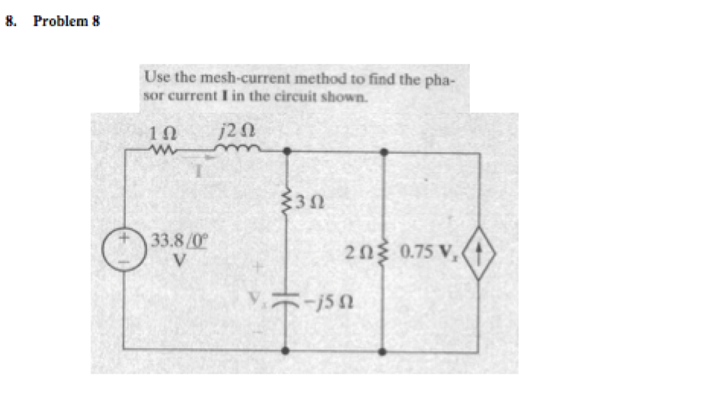 Solved Use the mesh-current method to find the phasor | Chegg.com