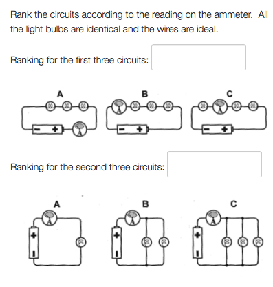 Solved Rank the circuits according to the reading on the | Chegg.com