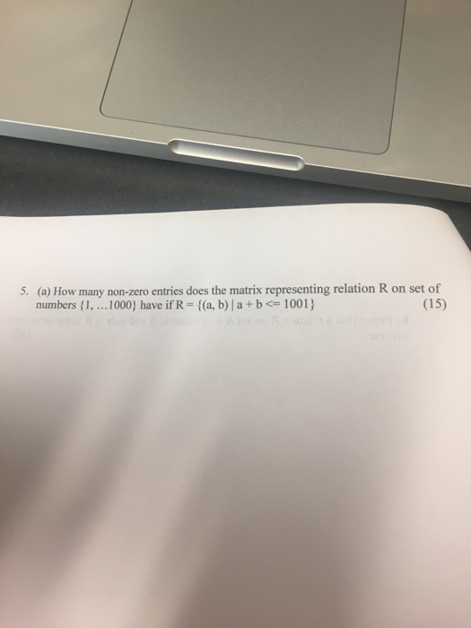 Solved How many non-zero entries does the matrix | Chegg.com