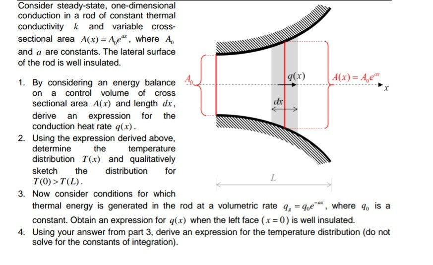 Solved Consider steady-state, one-dimensional conduction in | Chegg.com