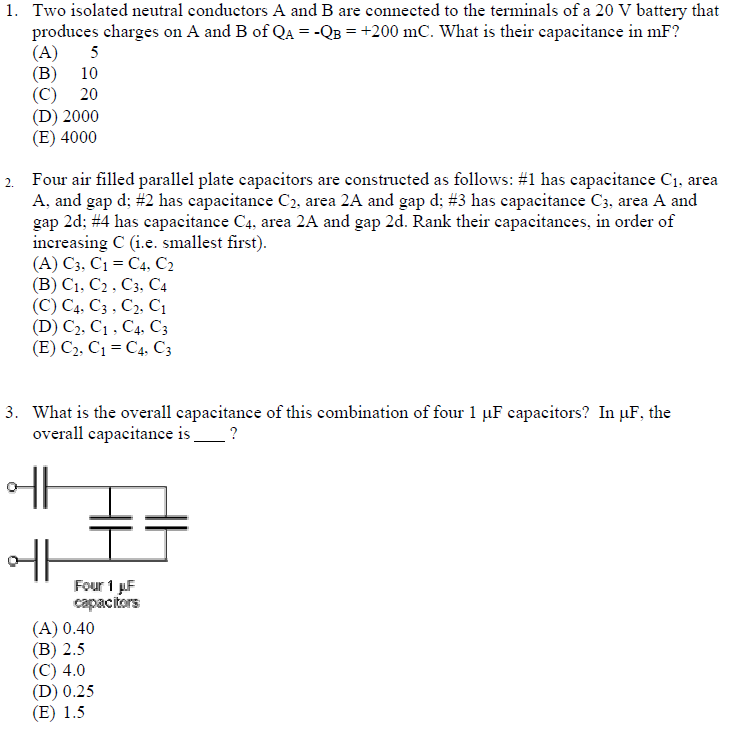 Solved Two isolated neutral conductors A and B are connected | Chegg.com