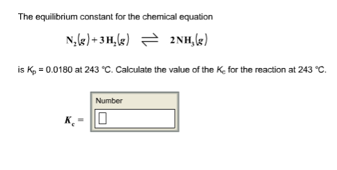 Solved The equilibrium constant for the chemical equation is | Chegg.com