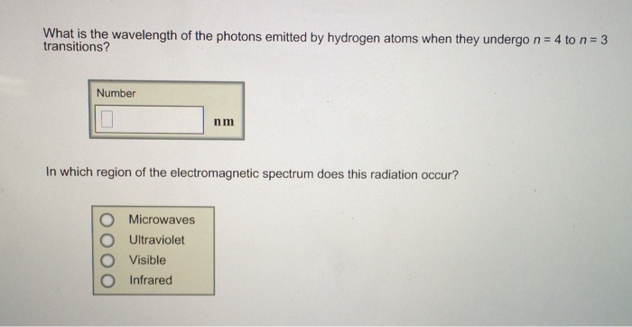 Solved What is the wavelength of the photons emitted by | Chegg.com