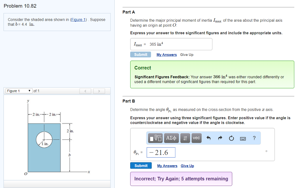 Solved Problem 10.82 Part A Consider the shaded area shown | Chegg.com