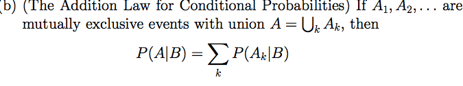 Solved The Addition Law tor Conditional Probabilities) if | Chegg.com