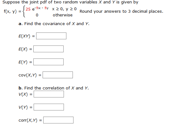 Solved Suppose The Joint Pdf Of Two Random Variables X And Y