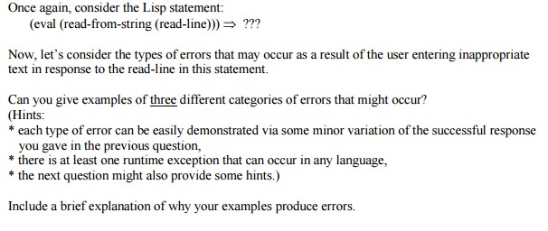 Solved 1: eval: The eval function can be used to execute | Chegg.com