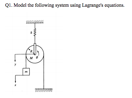 Solved Q1. Model the following system using Lagrange's | Chegg.com