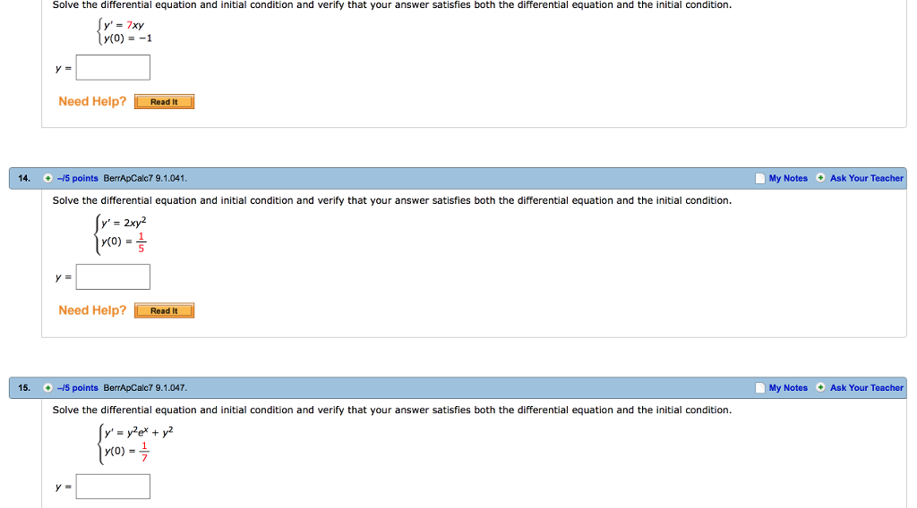 Solved Solve the differential equation and initial condition | Chegg.com