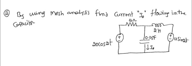 Solved By using Nodal analysis find the current "I" flowing | Chegg.com