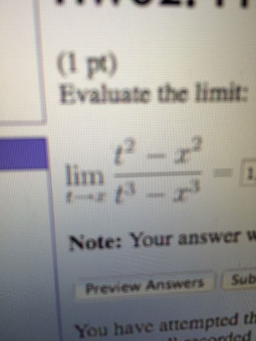 Solved Evaluate the limit: lim t right arrow x | Chegg.com