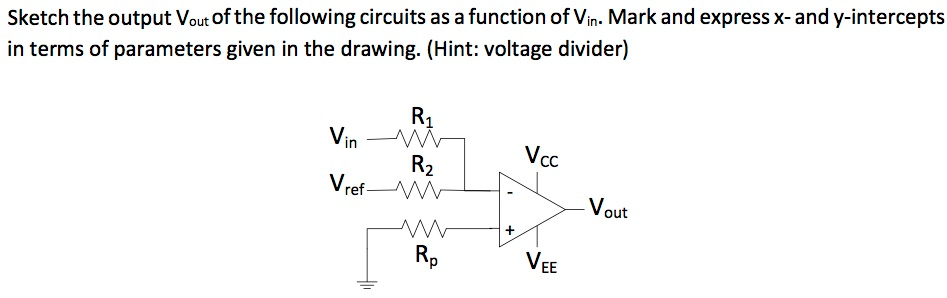 Solved Sketch the output Vout of the following circuits as a | Chegg.com