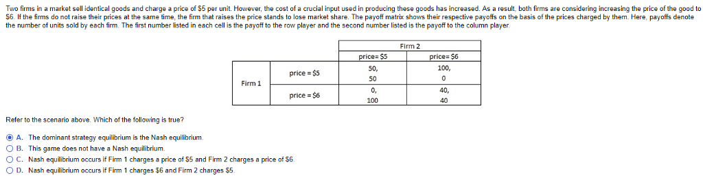 Solved Two firms in a market sell identical goods and charge | Chegg.com