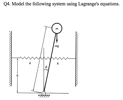 Solved Q4. Model the following system using Lagrange's | Chegg.com