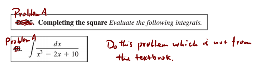 Solved Completing the square Evaluate the following | Chegg.com