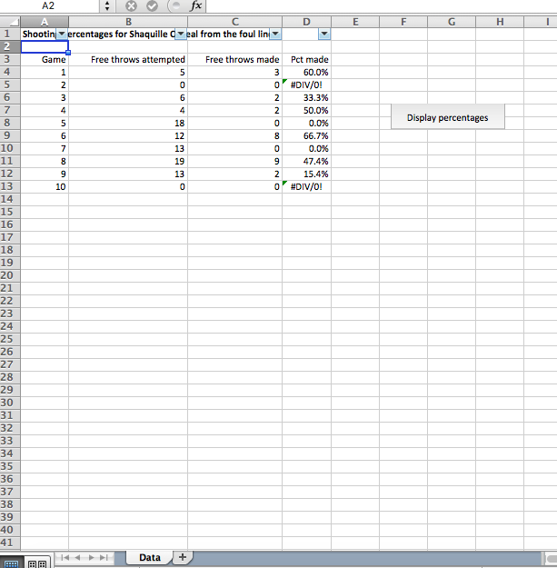 Solved 1. The file Shag.xlsm contains hypothetical data on | Chegg.com