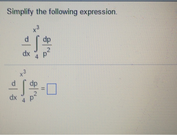 Solved Simplify the following expression. d/dx | Chegg.com