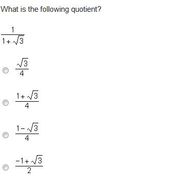 Solved What is the following quotient? What is the | Chegg.com