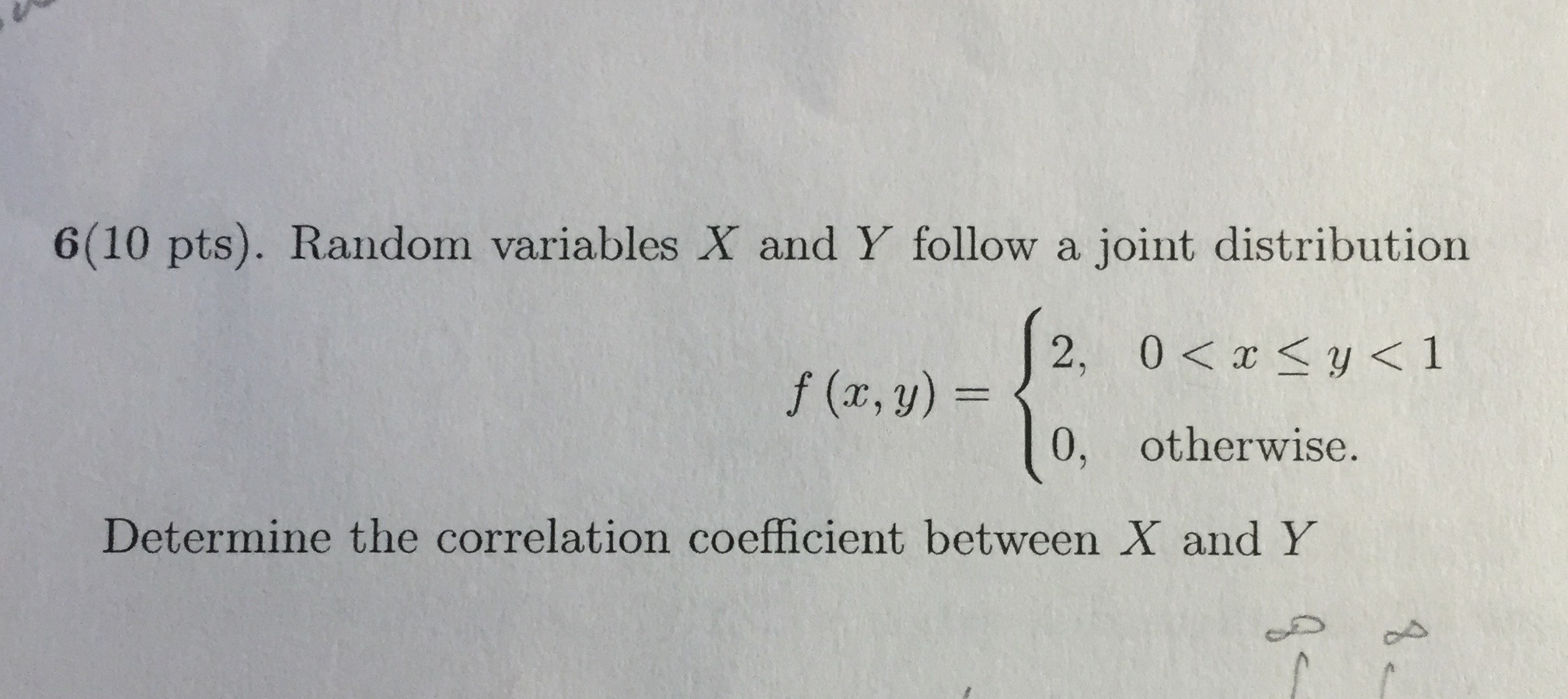 Solved Random variables X and Y follow a joint distribution | Chegg.com