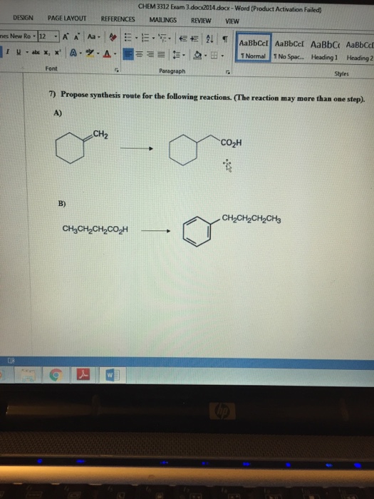 Solved: Propose Synthesis Route For The Following Reaction... | Chegg.com
