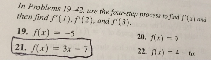 Solved In Problems 19-42, use the four-step process to find | Chegg.com