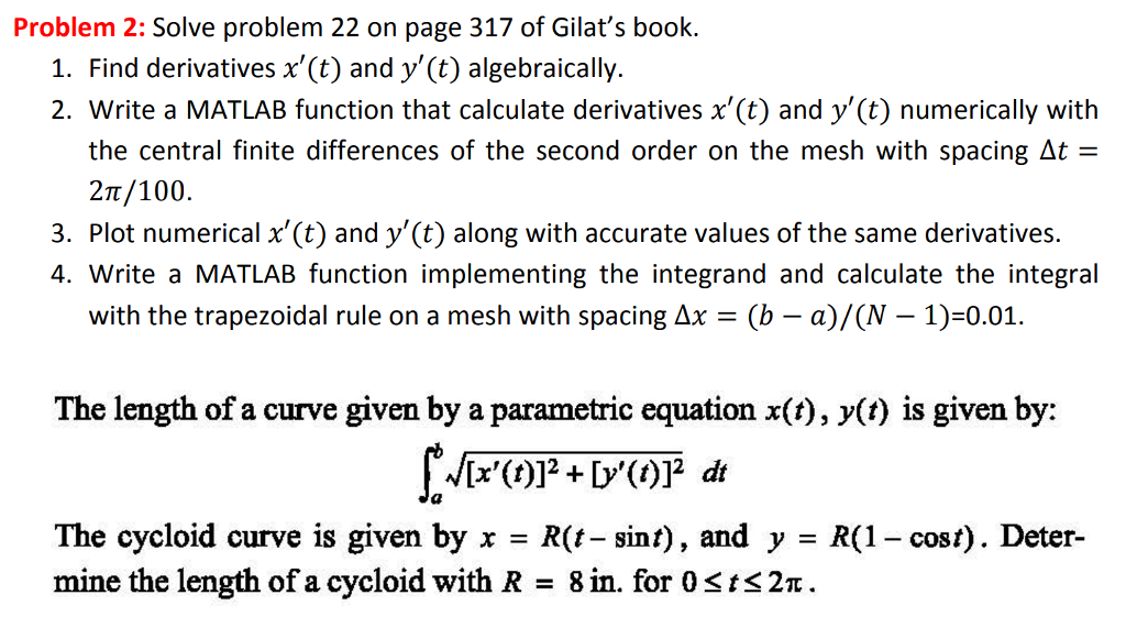 Problem 2: Solve problem 22 on page 317 of Gilat's | Chegg.com