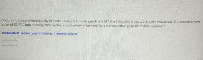 Solved Suppose the own price elasticity of market demand for | Chegg.com