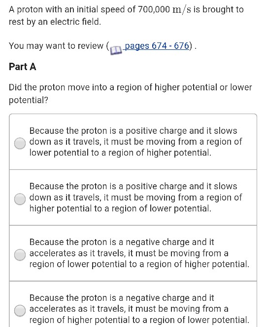 Solved A proton with an initial speed of 700,000 m/s is | Chegg.com