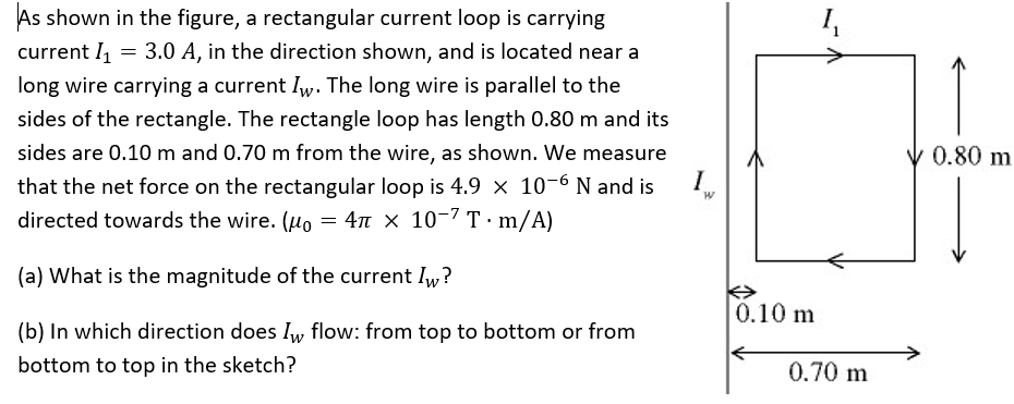 Solved s shown in the figure, a rectangular current loop is | Chegg.com